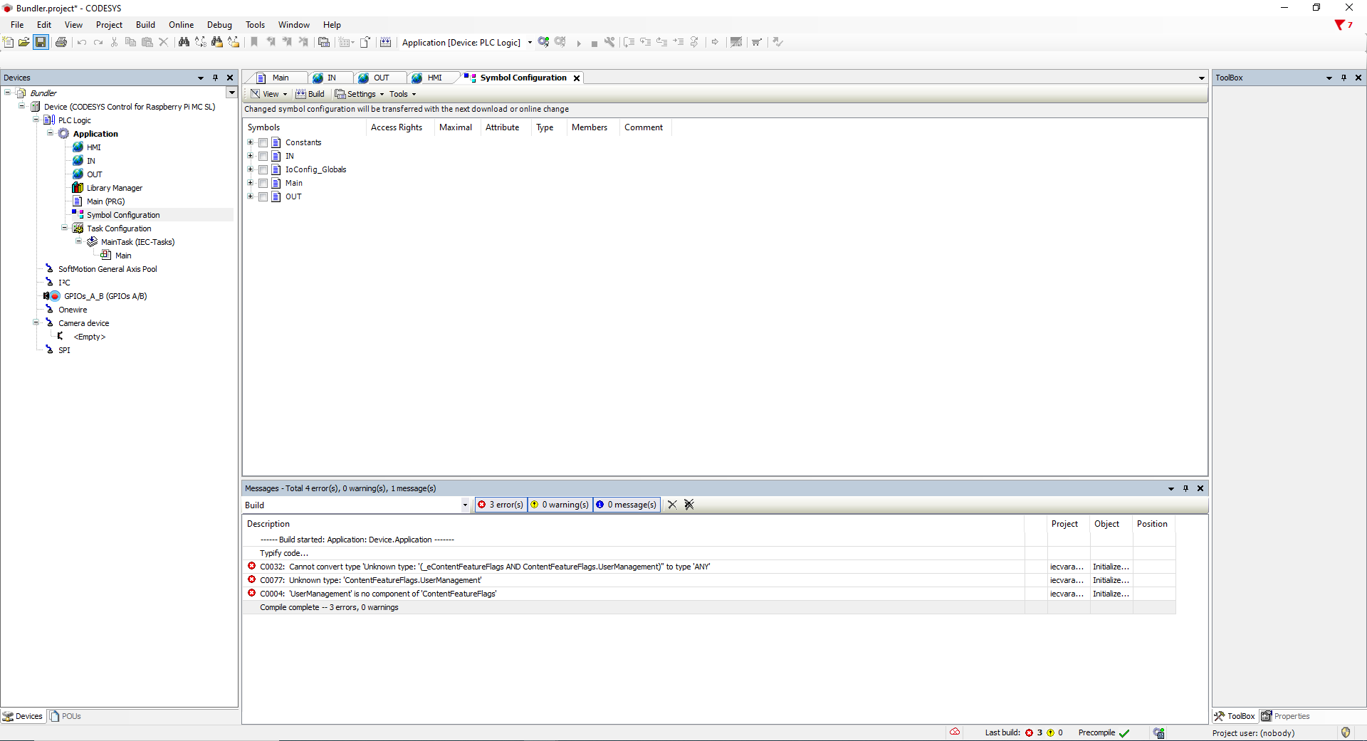 CODESYS Forge - CODESYS Forge / Talk / Engineering 🇬🇧: Error when creating Symbol Configuration